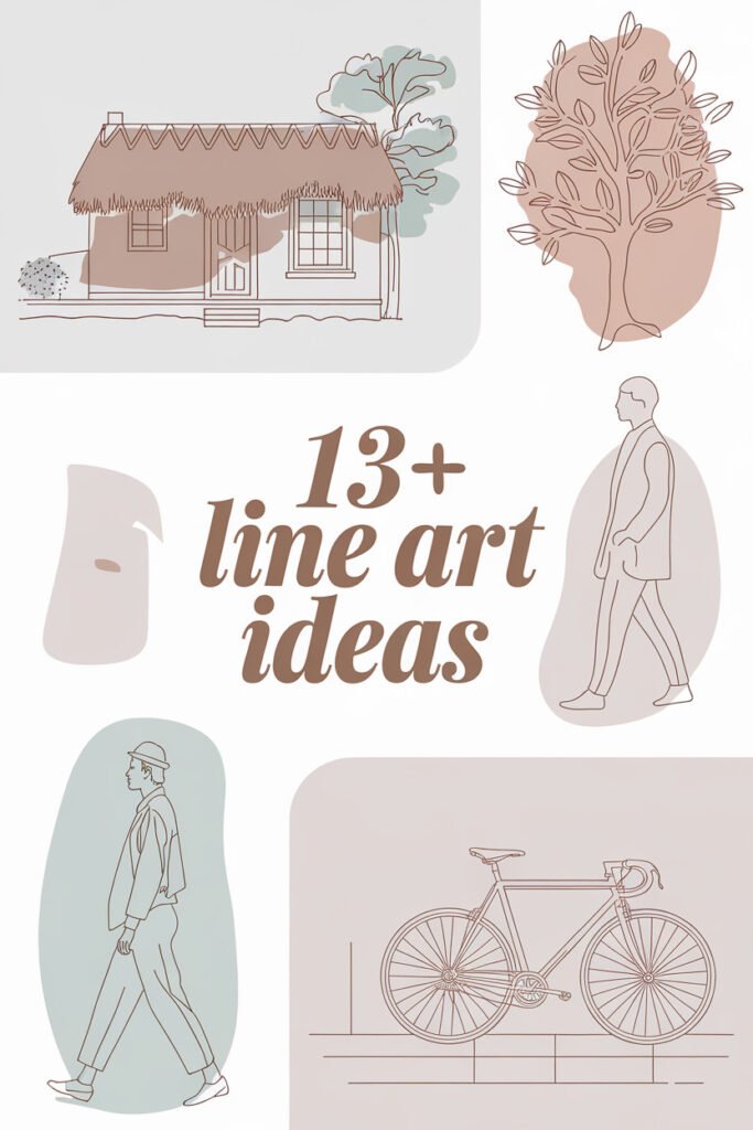 13+ Recommended Line Art Ideas to Spark Your Creativity – craftering