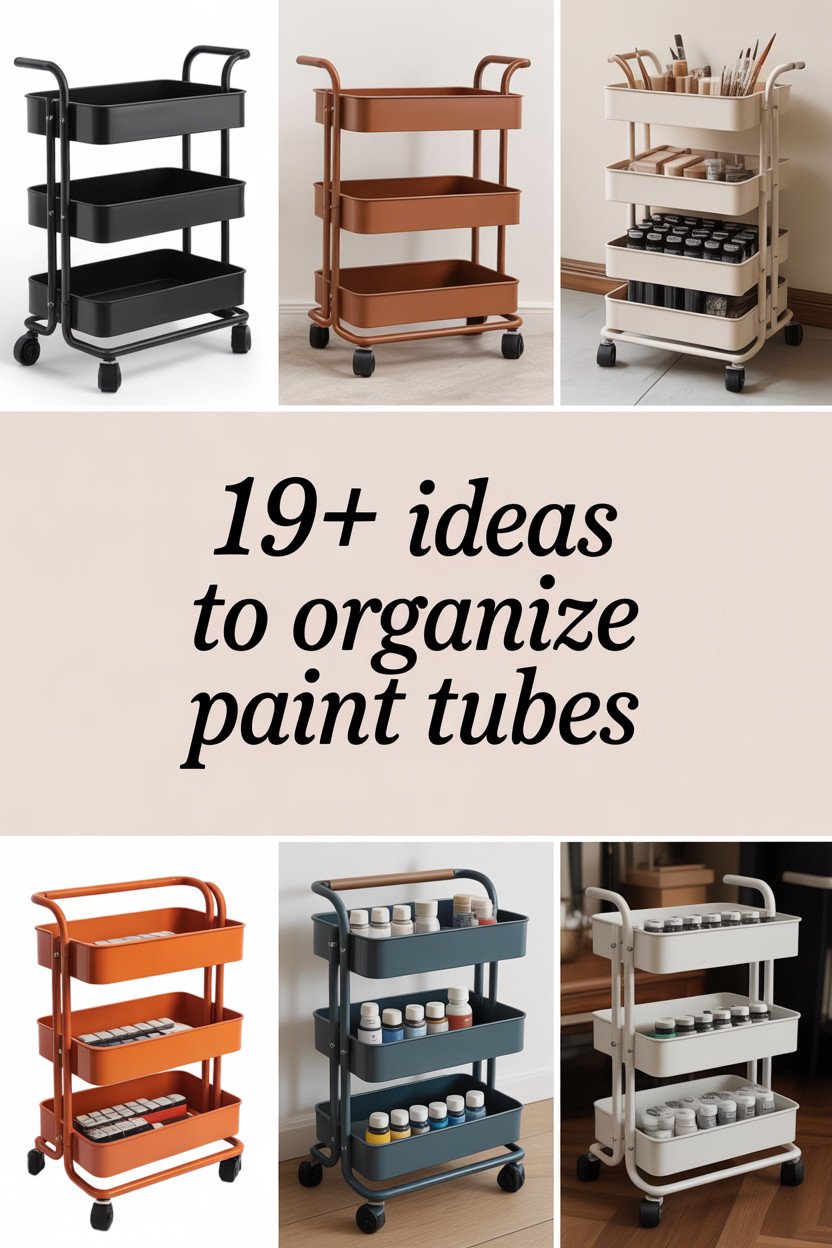 19+ Colorful Ideas to Organize a Rolling Cart for Paint Tubes – craftering